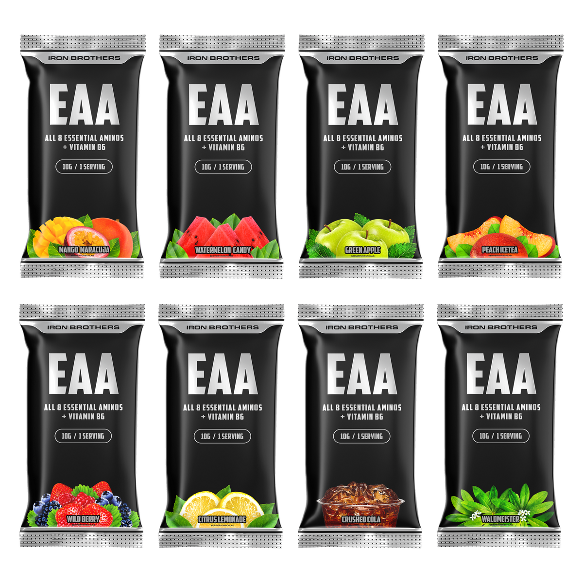 EAA Zero - 10x 10g Samples Sugar Free & Vegan Essential Amino Acids ...
